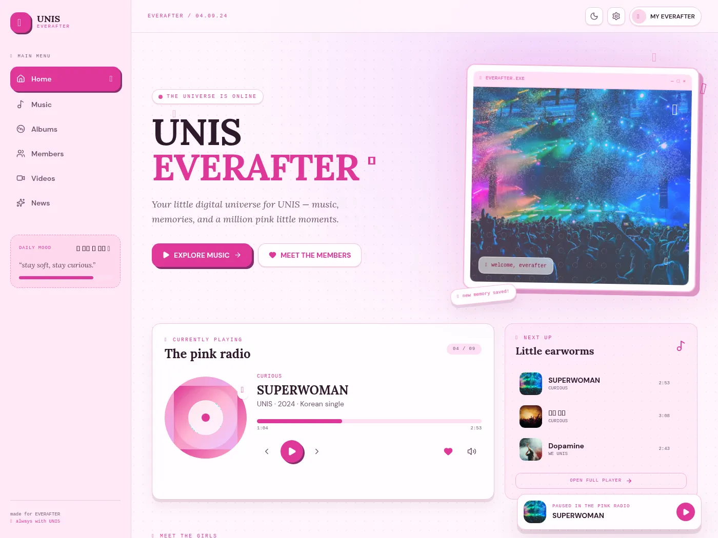 UNIS Everafter Webcore