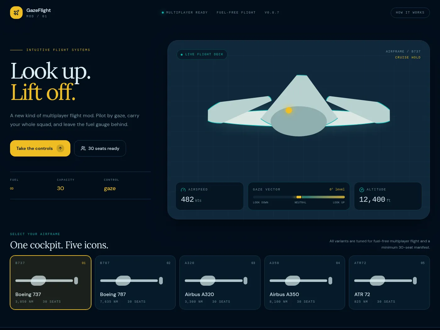 Gaze-Controlled Airplane Mod