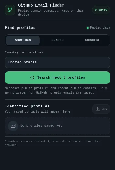 GitHub Email Extractor