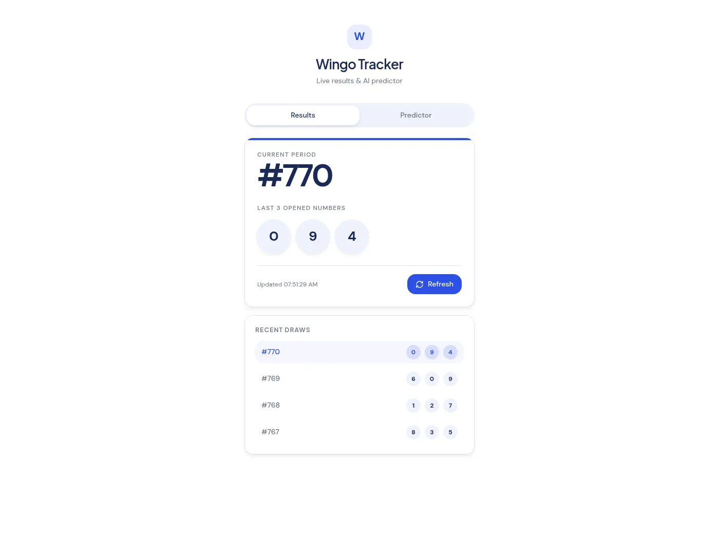 Wingo Tracker