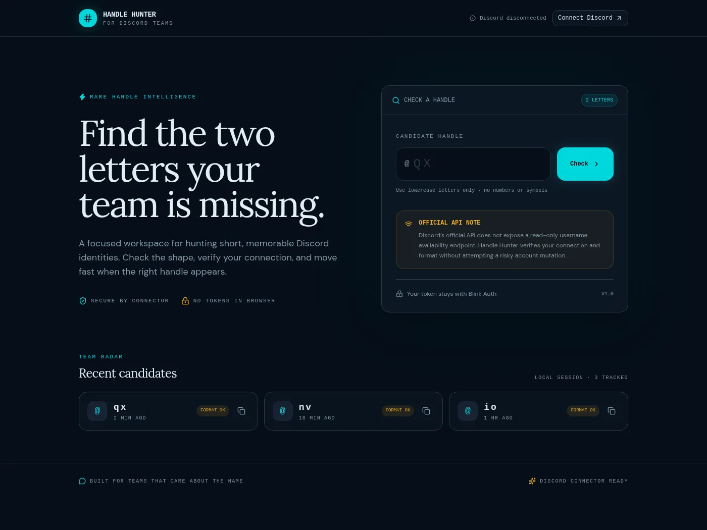 Discord Handle Hunter