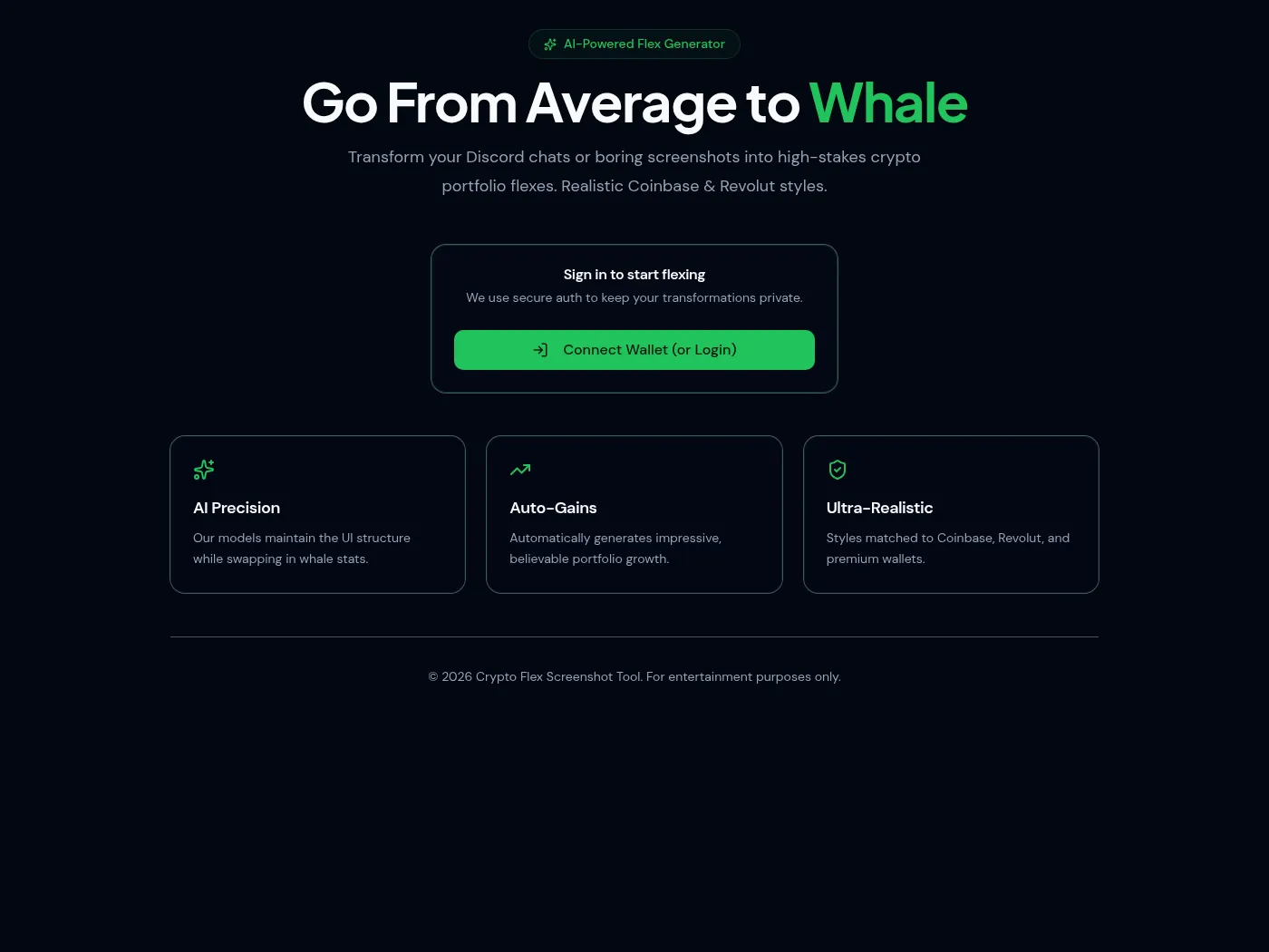 Crypto Flex Screenshot Tool