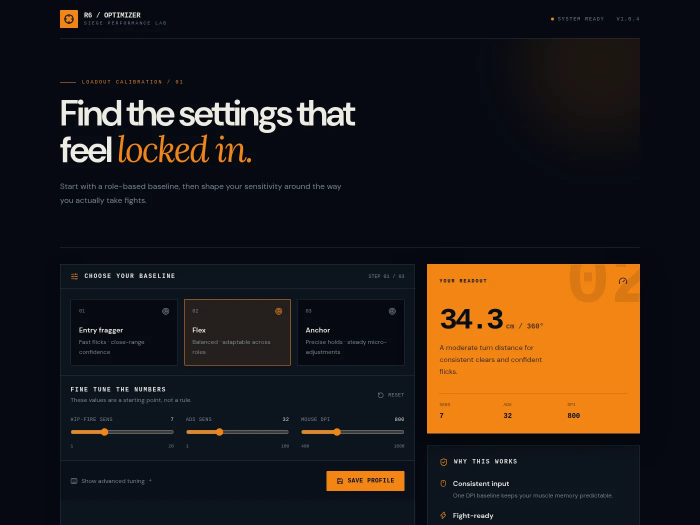 R6 Settings Optimizer