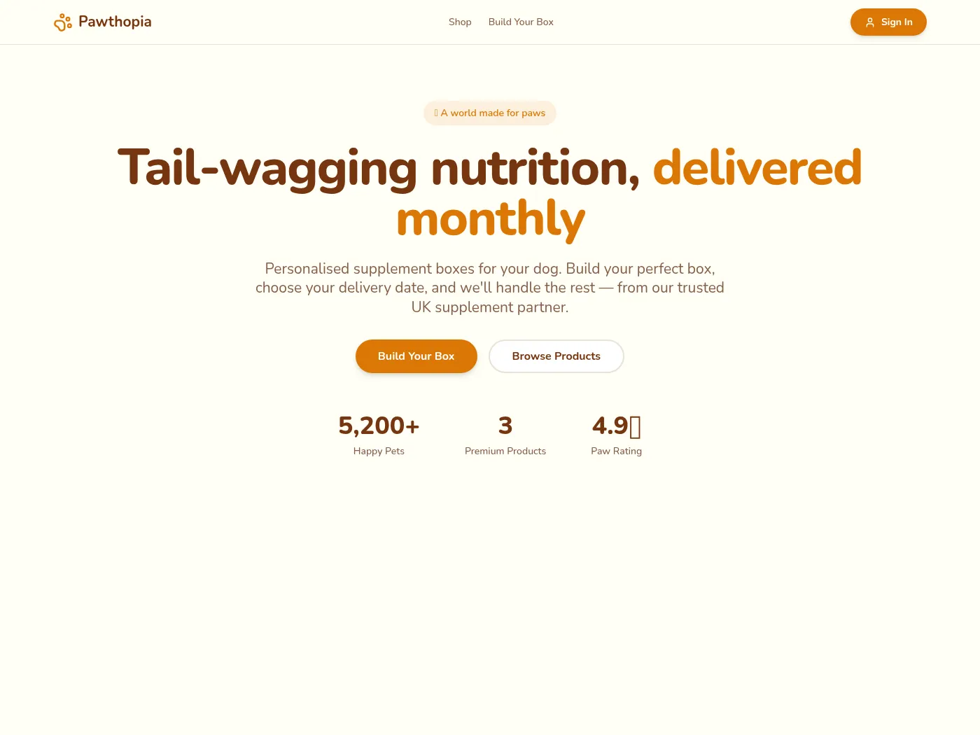 Pawthopia: Pet Box Platform