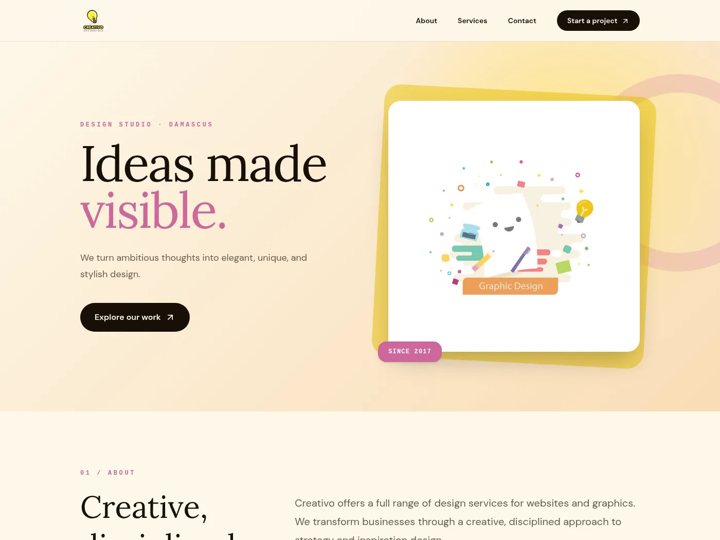 Creativo Site Redesign