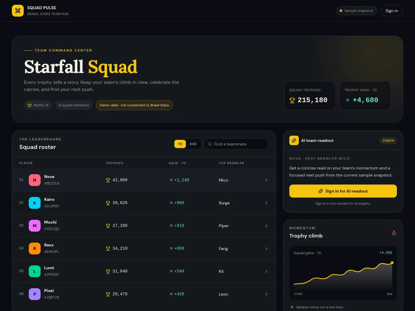 BrawlStar Live Tracker