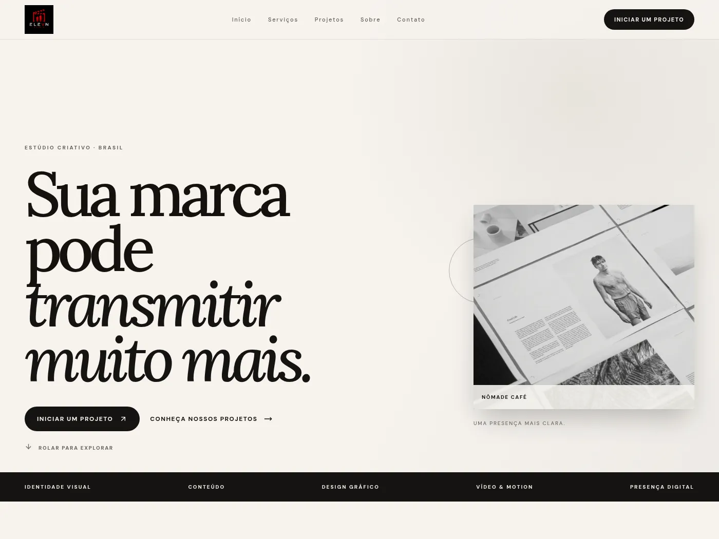 Elevn Studio Portfolio Site