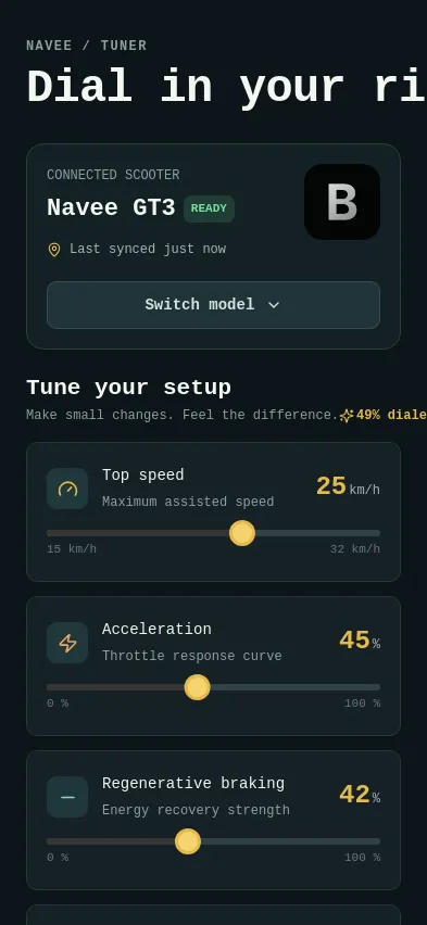Navee Scooter Tuner