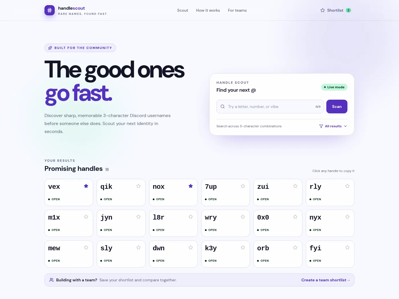 Discord Handle Finder