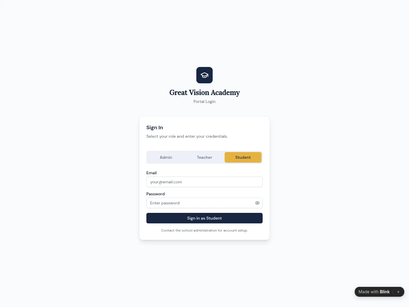 Great Vision Academy Portal
