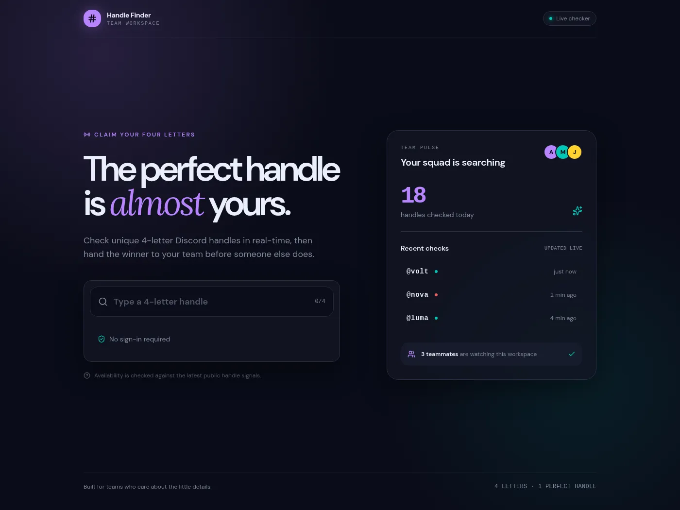 Discord Handle Finder