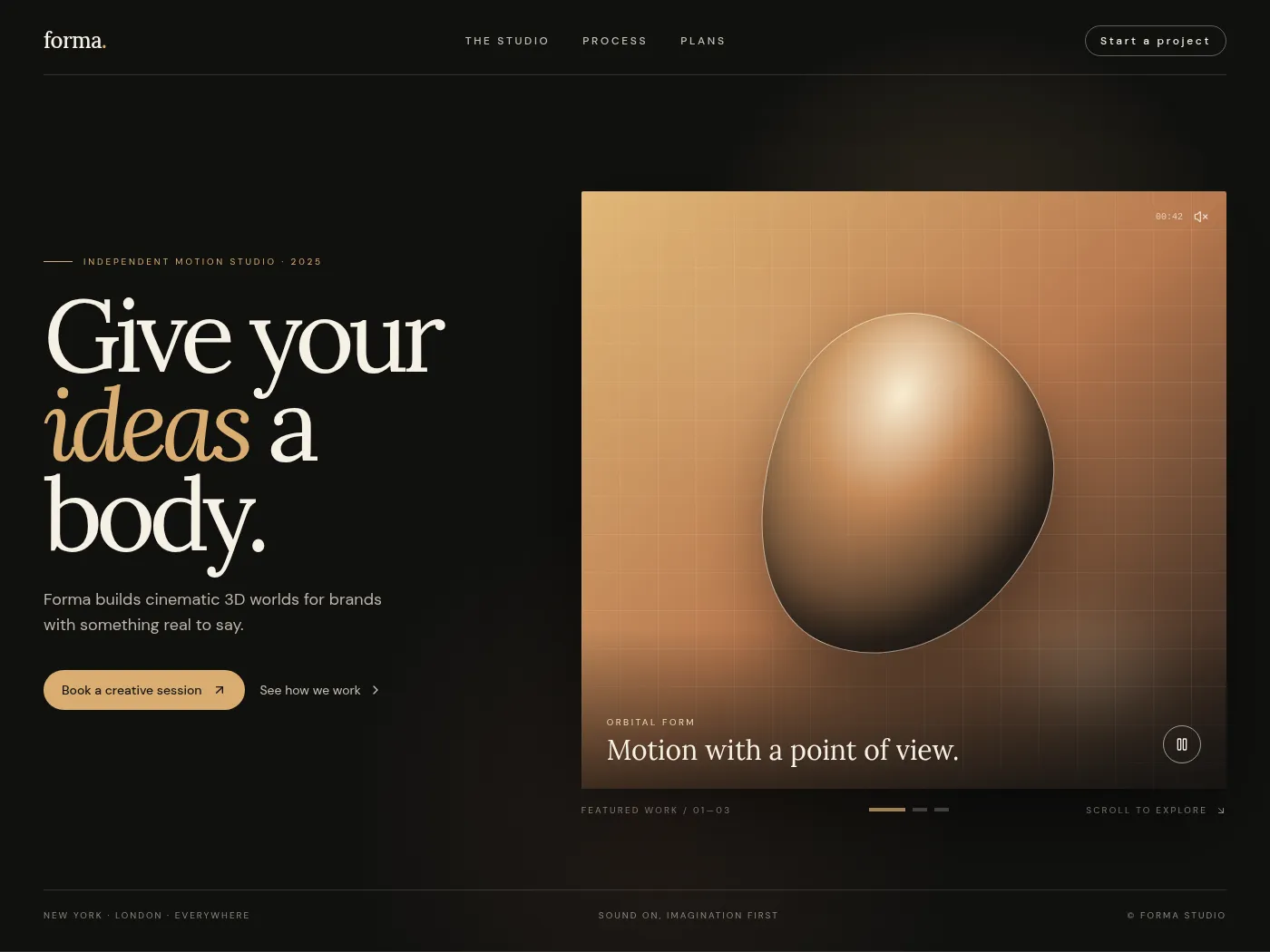 3D Vision Landing Page
