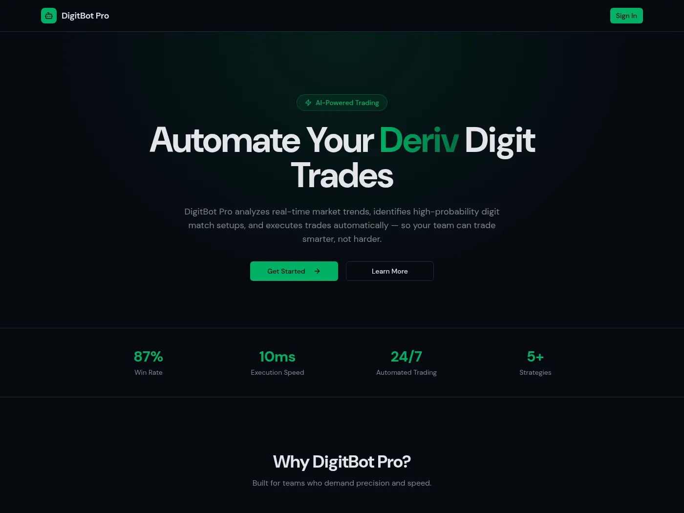 Deriv DigitBot Pro