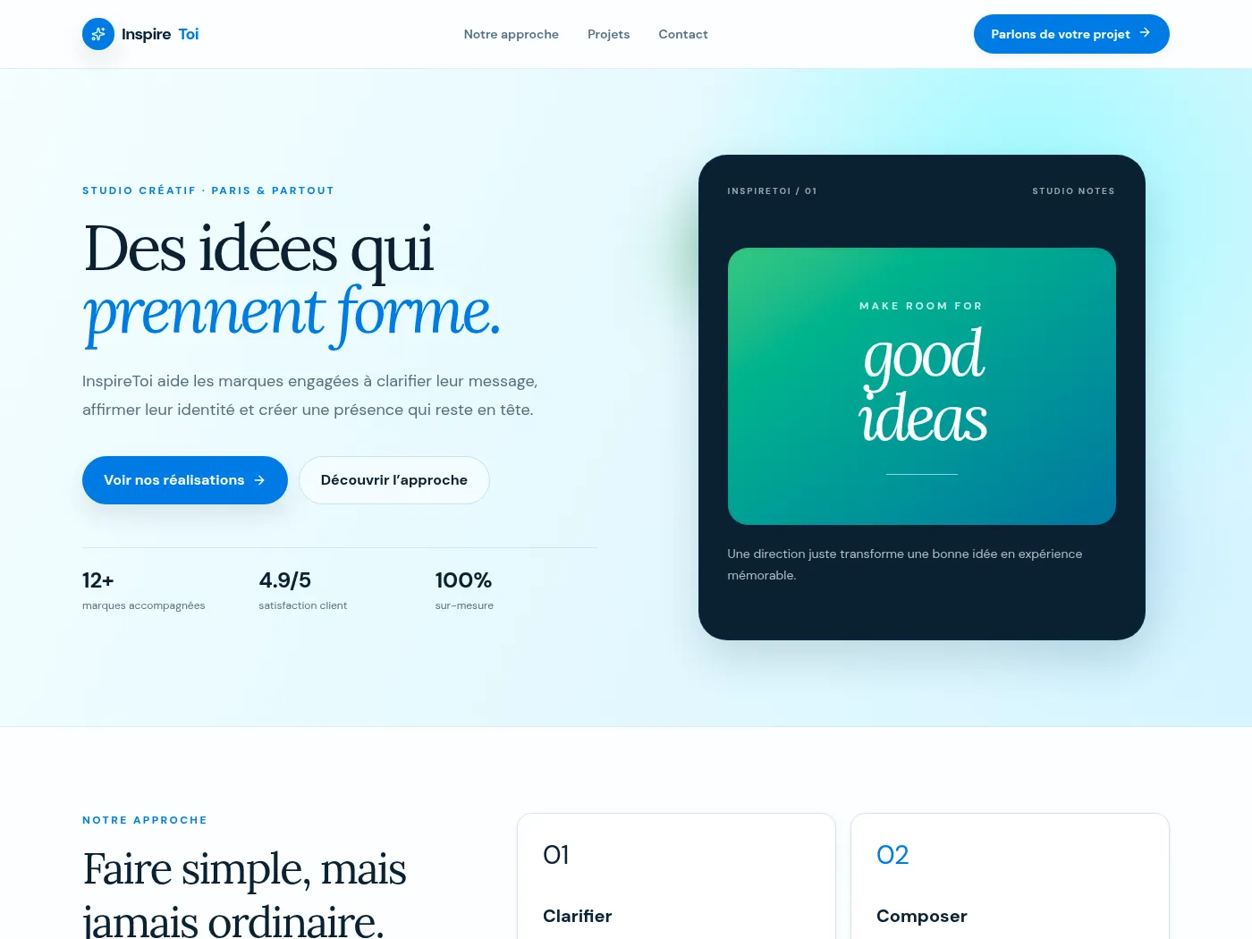 InspireToi Showcase Site