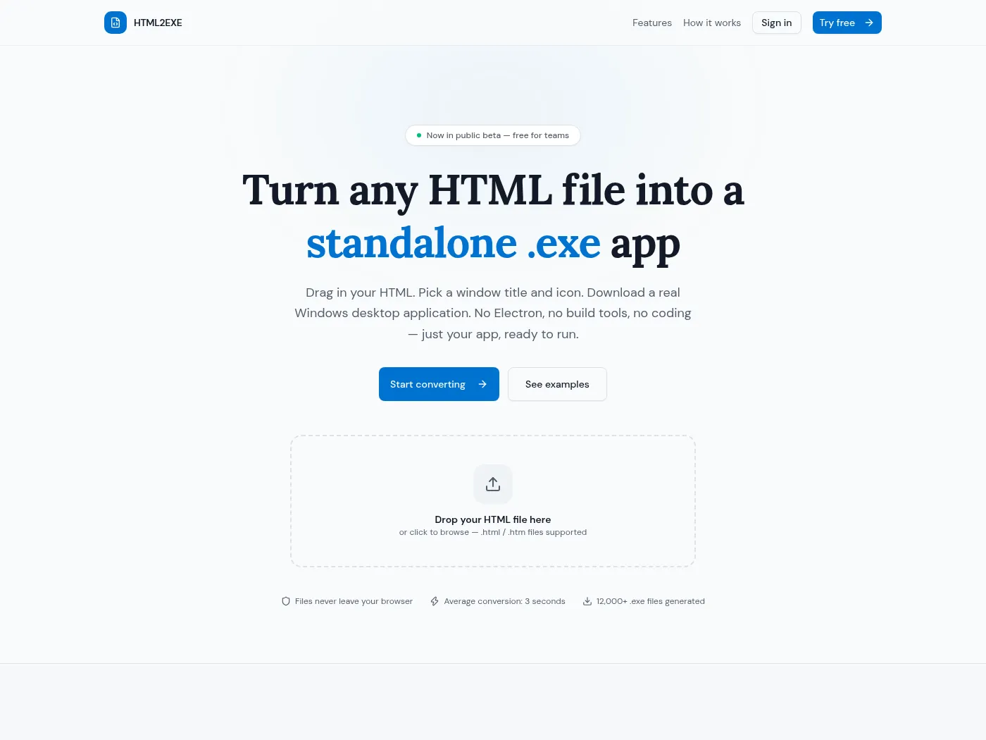 HTML to EXE Converter