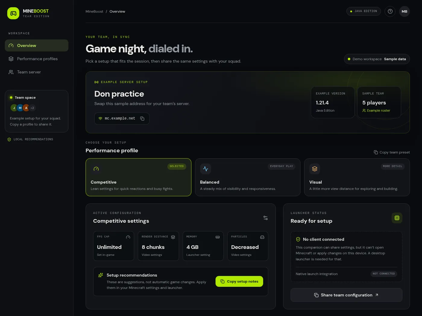 MineBoost Launcher