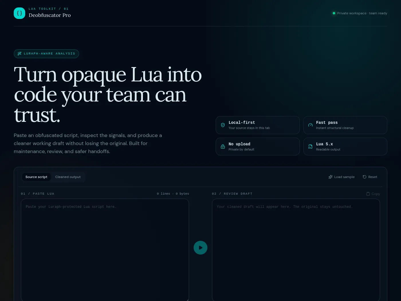 Lua Deobfuscator Pro