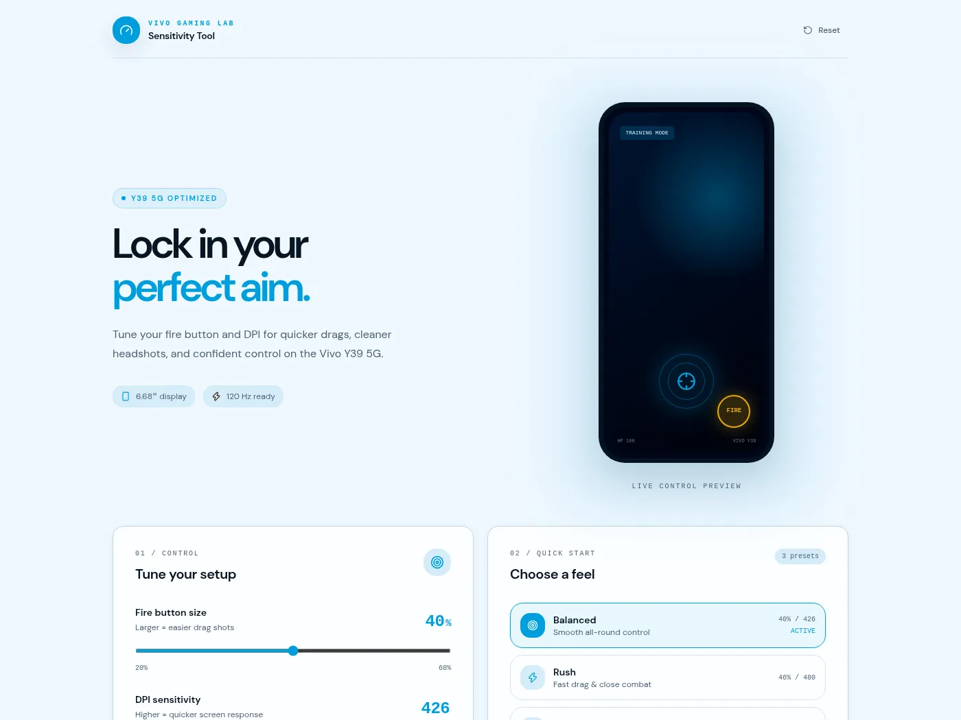 Vivo Y39 5G Sensitivity Tool