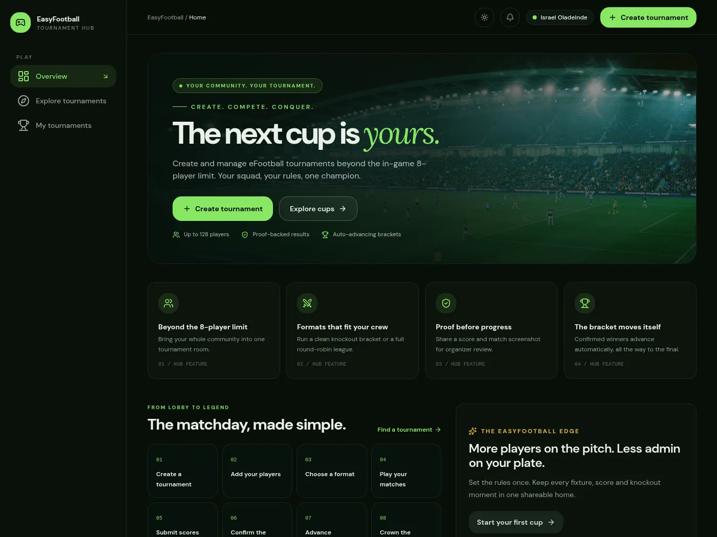 EasyFootball Tournament Hub