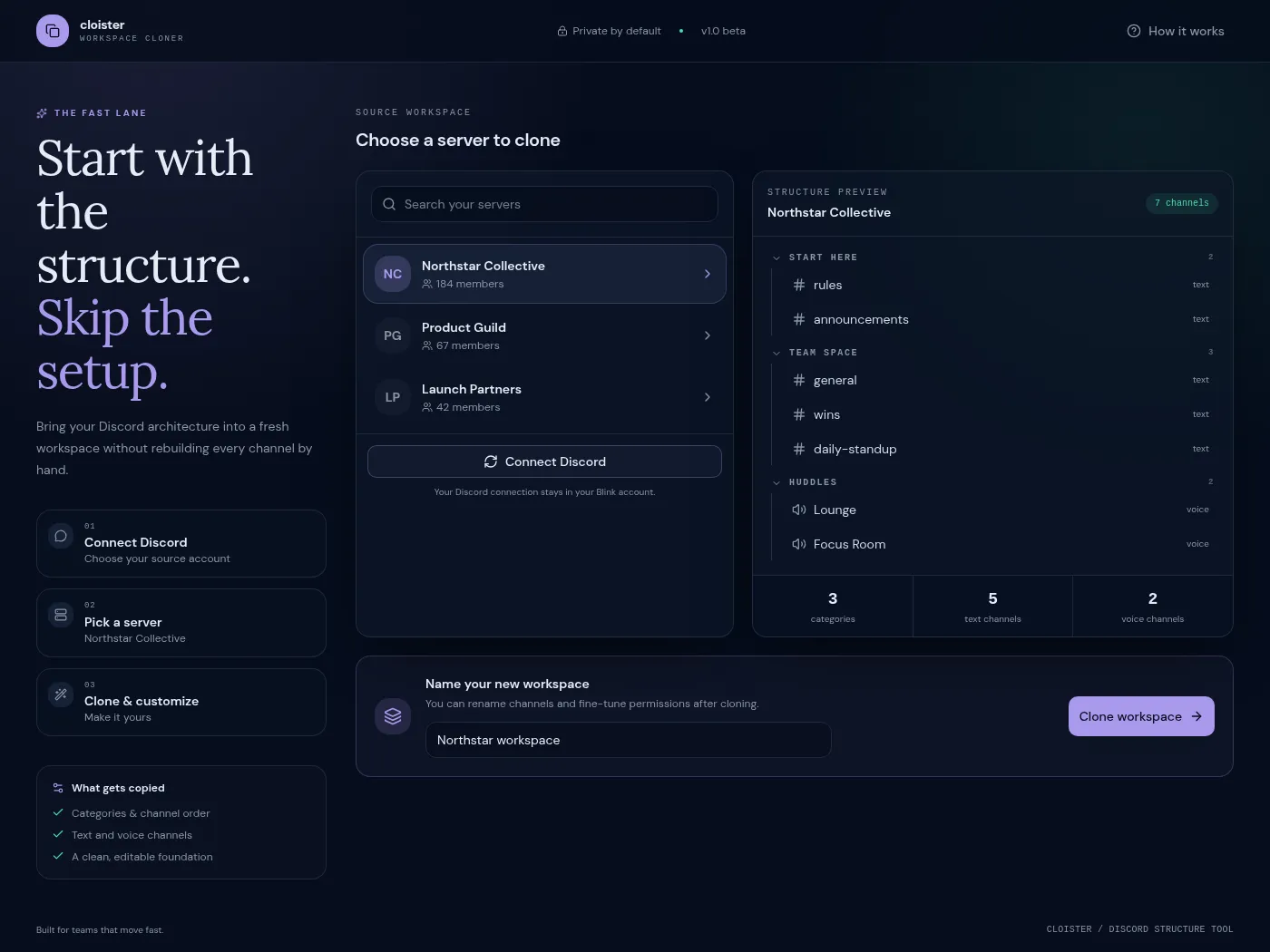 Discord Workspace Cloner