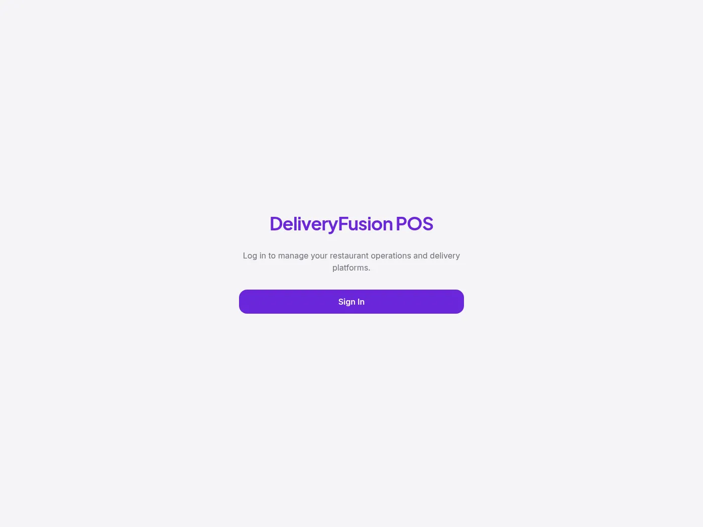DeliveryFusion POS