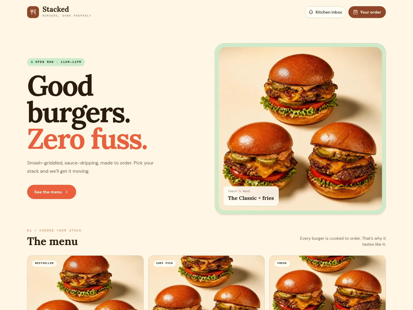 Burger Order Alert