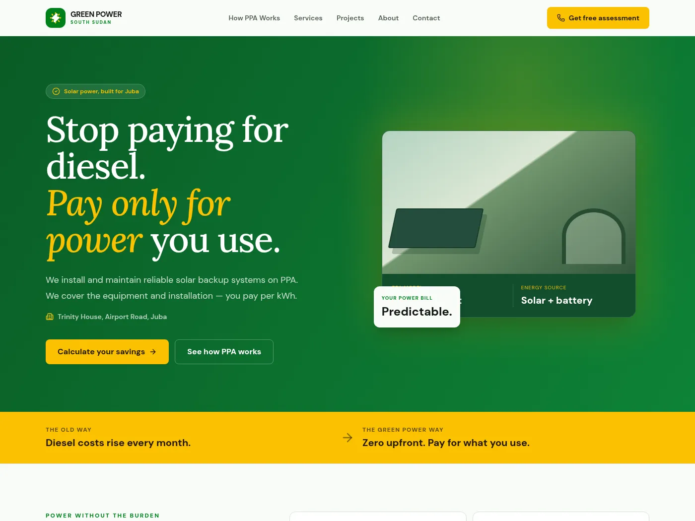 Green Power SSD Website