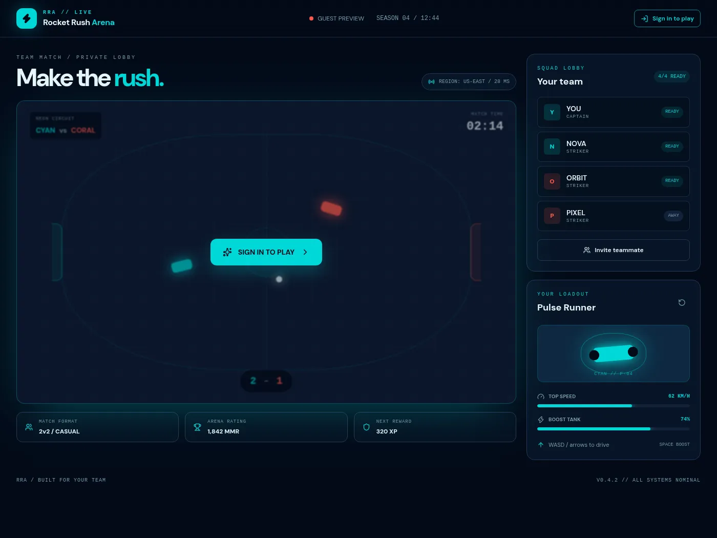 Rocket Rush Arena