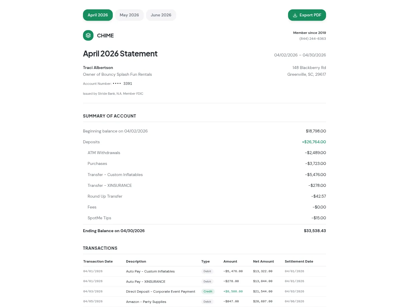 Statement Generator Pro