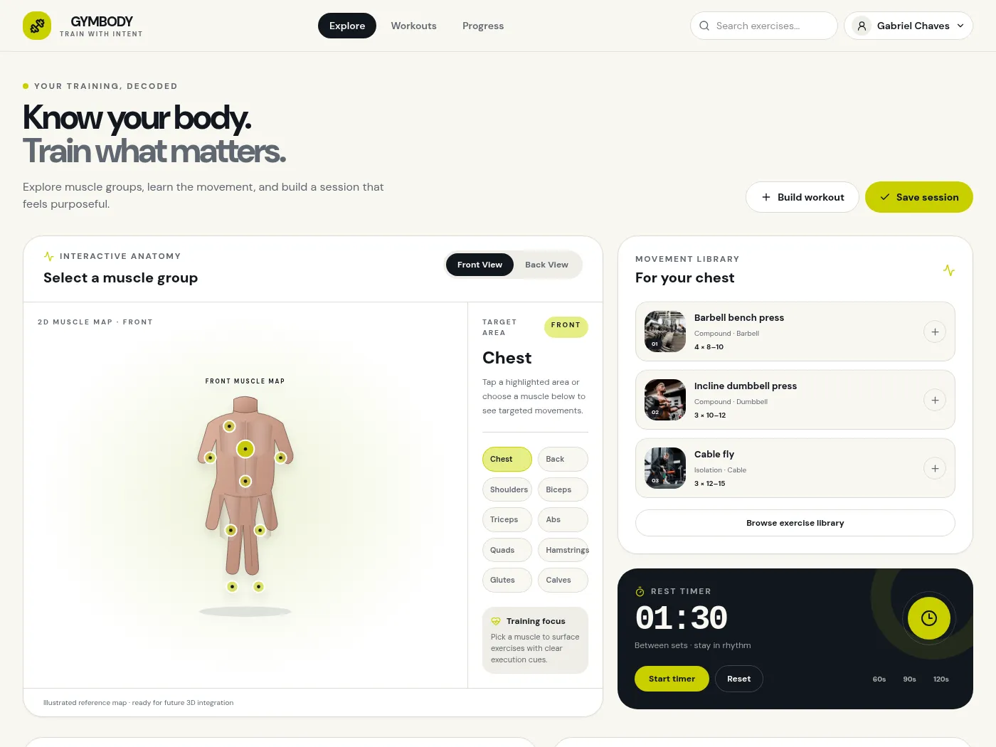 GymBody Fitness Explorer