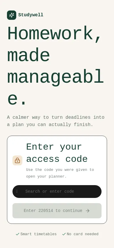 AI Homework Planner