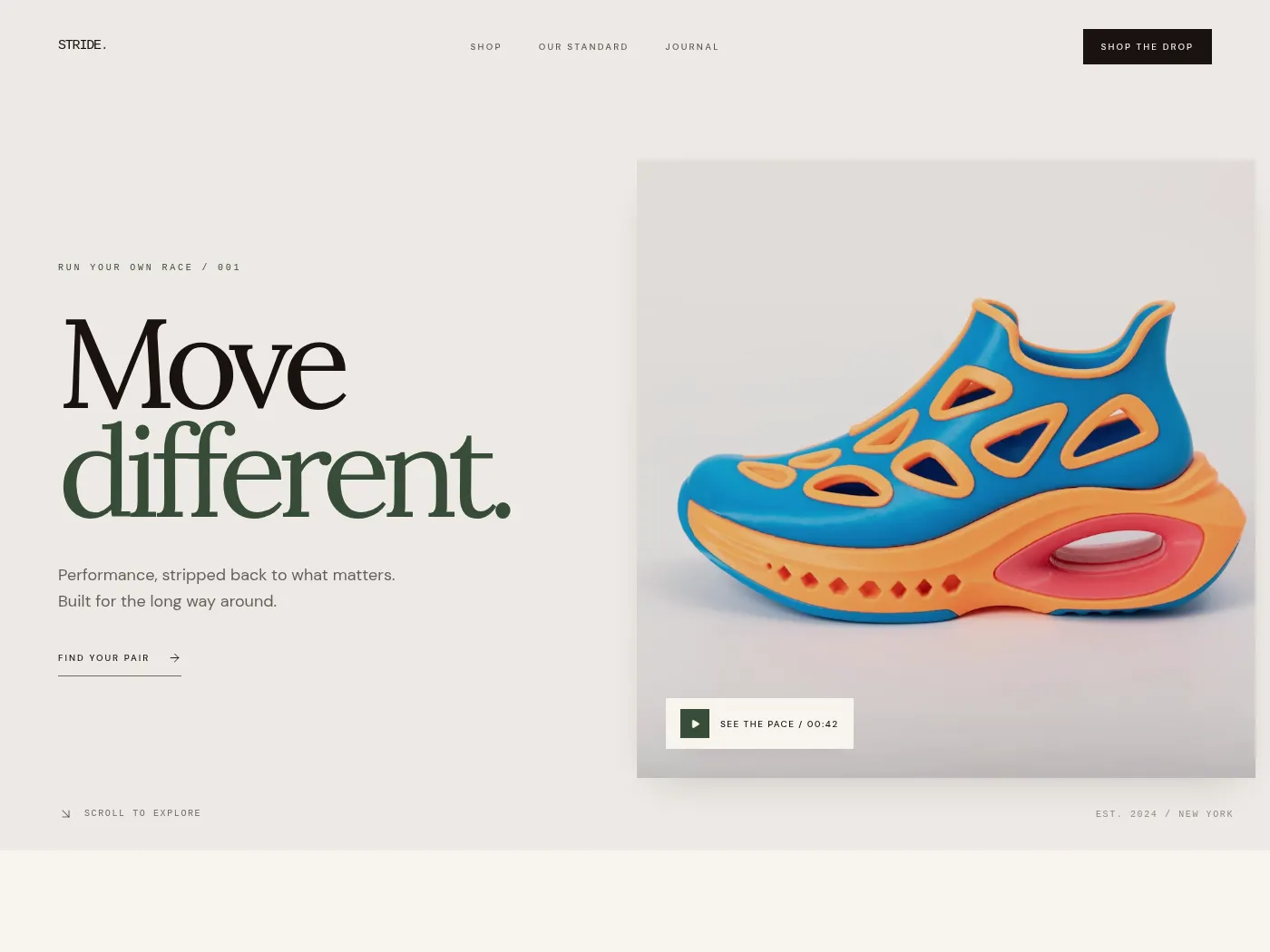 Stride Landing Page