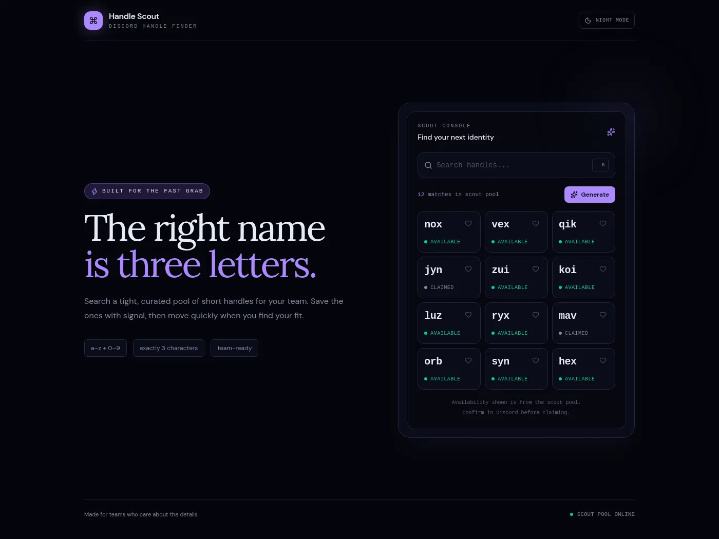 Discord Handle Finder