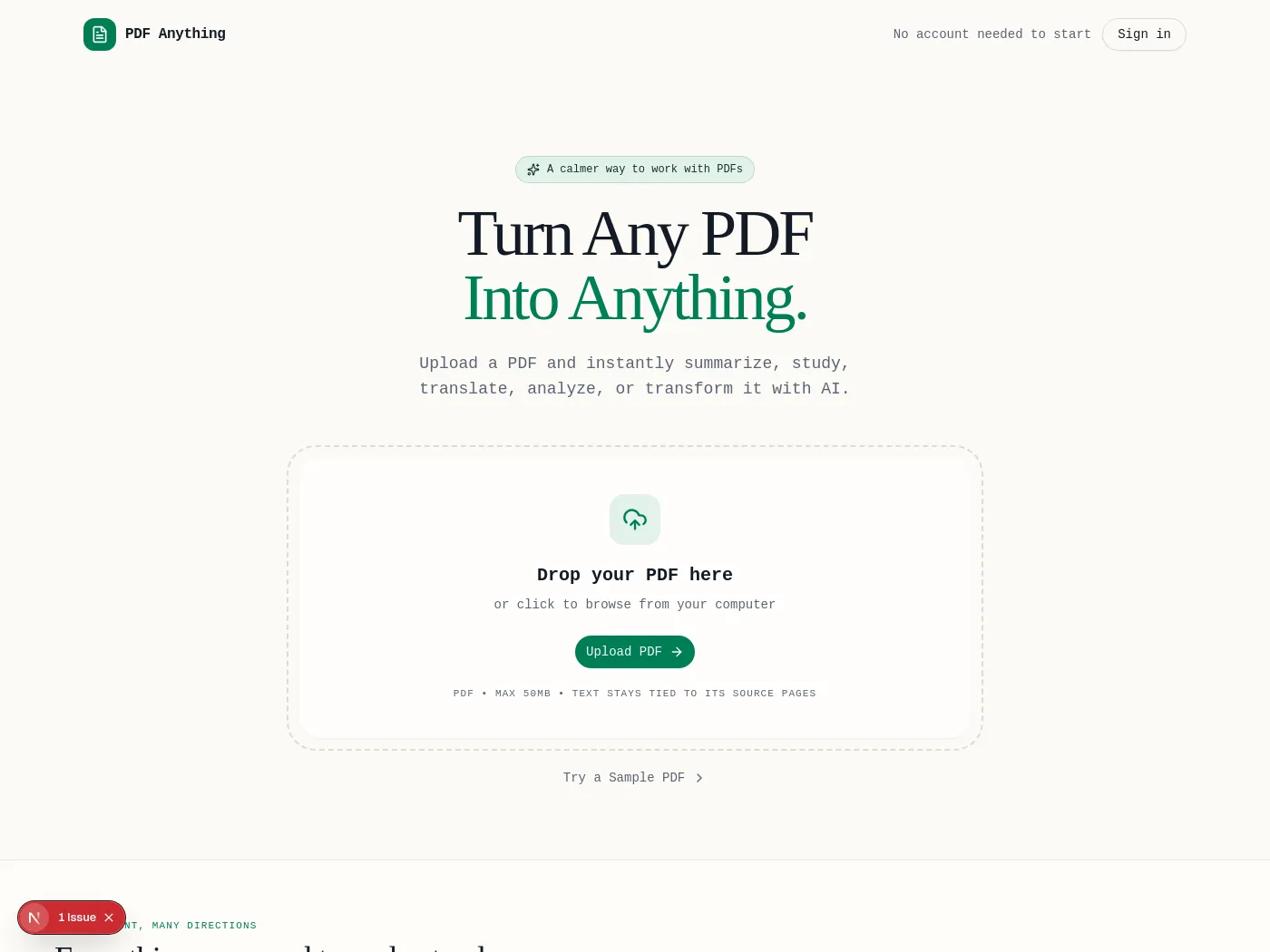 PDF Anything SaaS