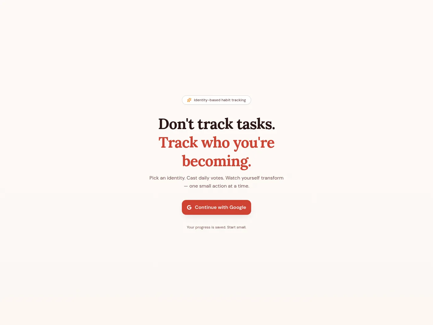 Identity Habit Tracker