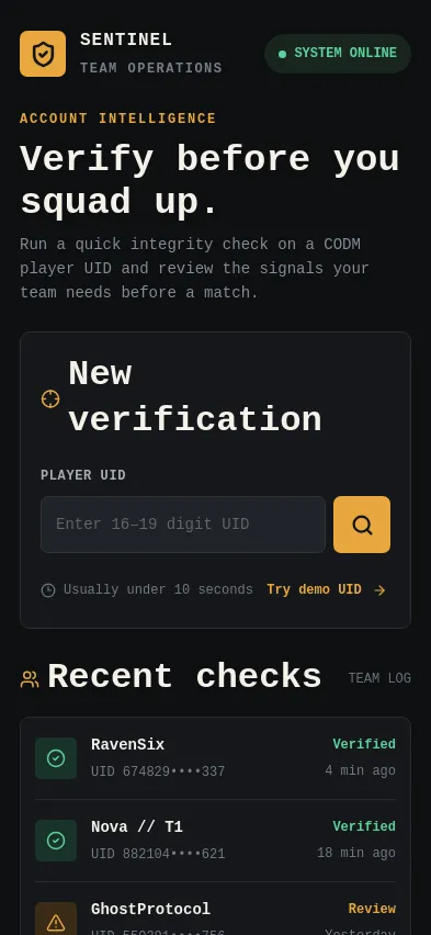 CODM Account Verifier