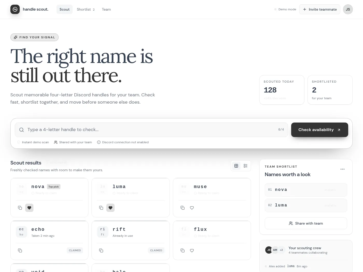Discord Handle Scout