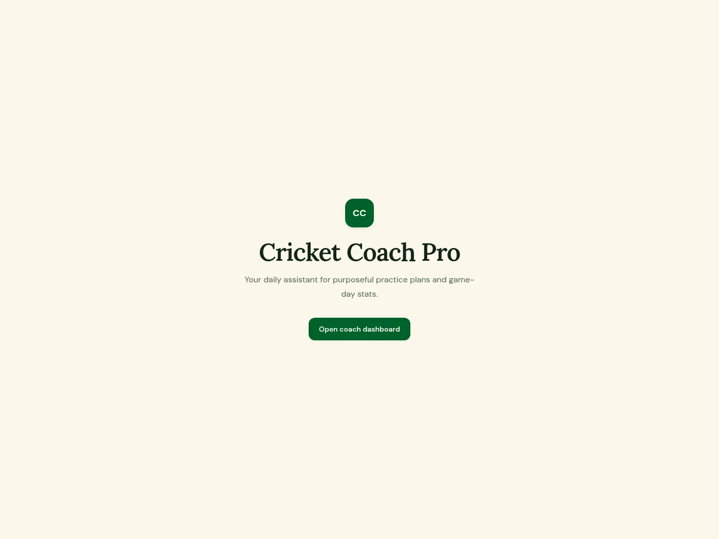 Cricket Coach Pro
