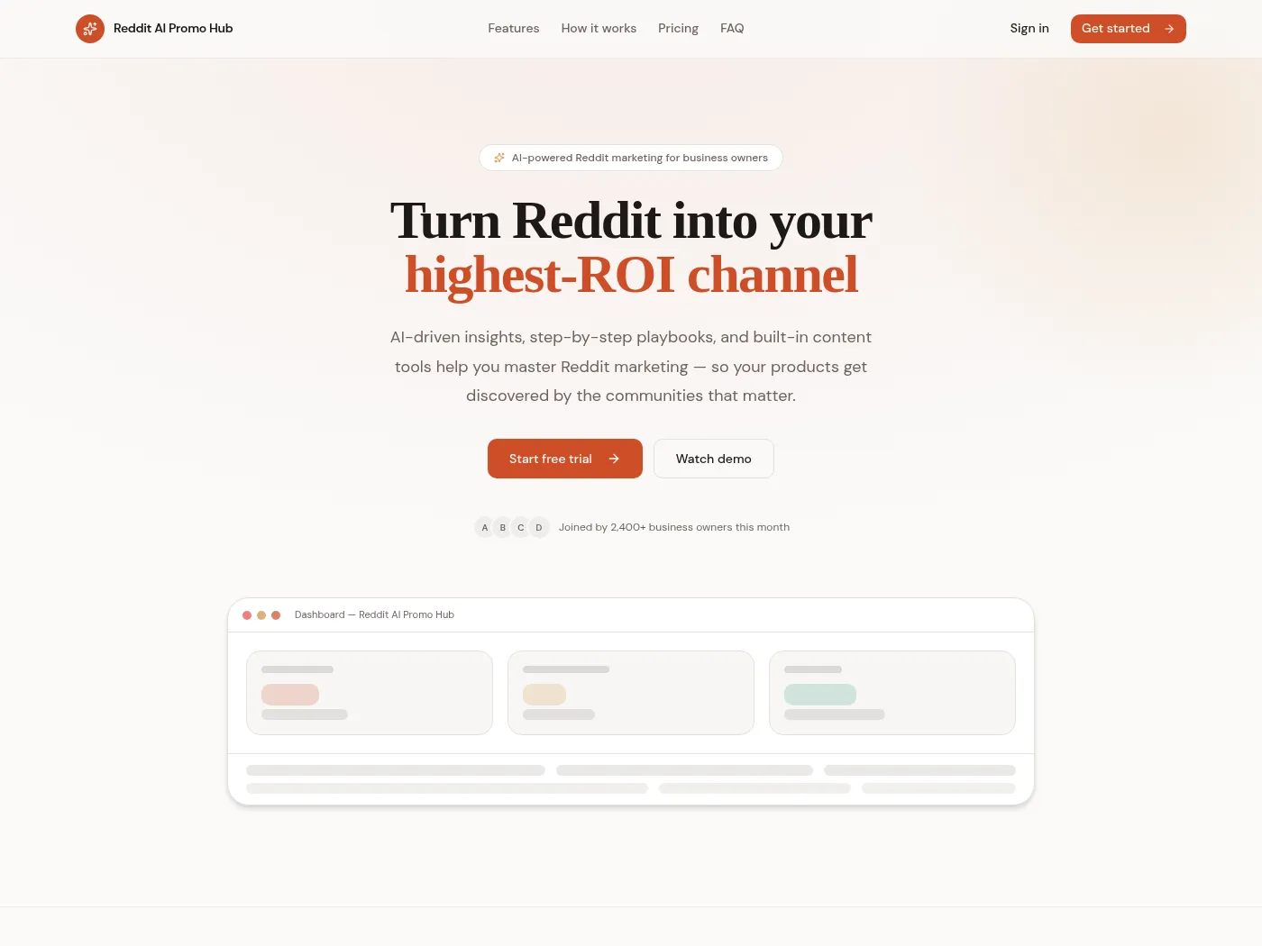 Reddit AI Promo Hub