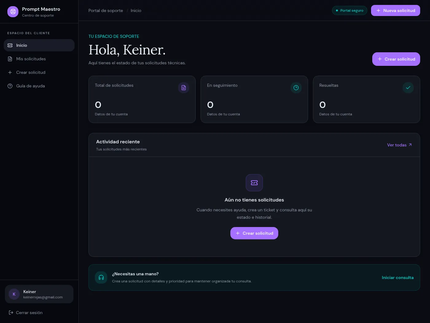 Prompt Maestro Support Portal
