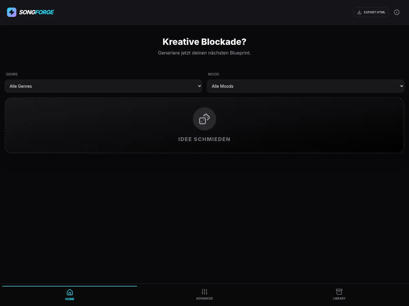Songforge Mobile Musik Blueprint