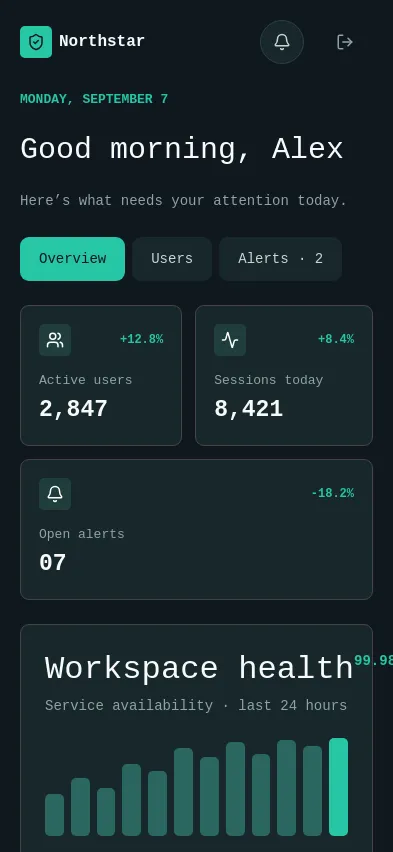 Mobile Admin Console