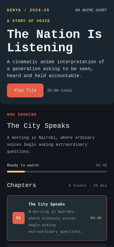 Kenyan GenZ Anime Voice