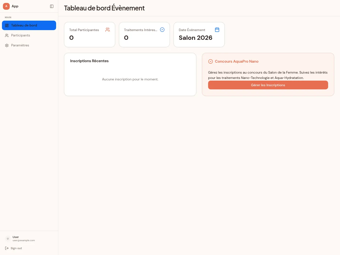 Femmes Event Dashboard