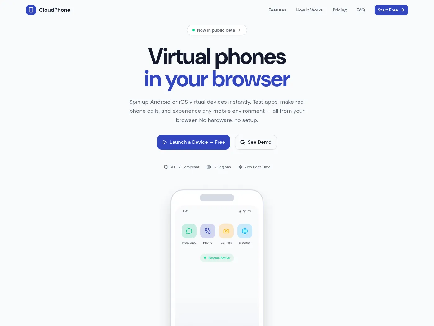CloudPhone Test Lab
