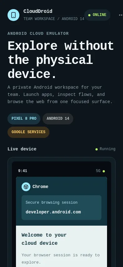 Android Cloud Emulator