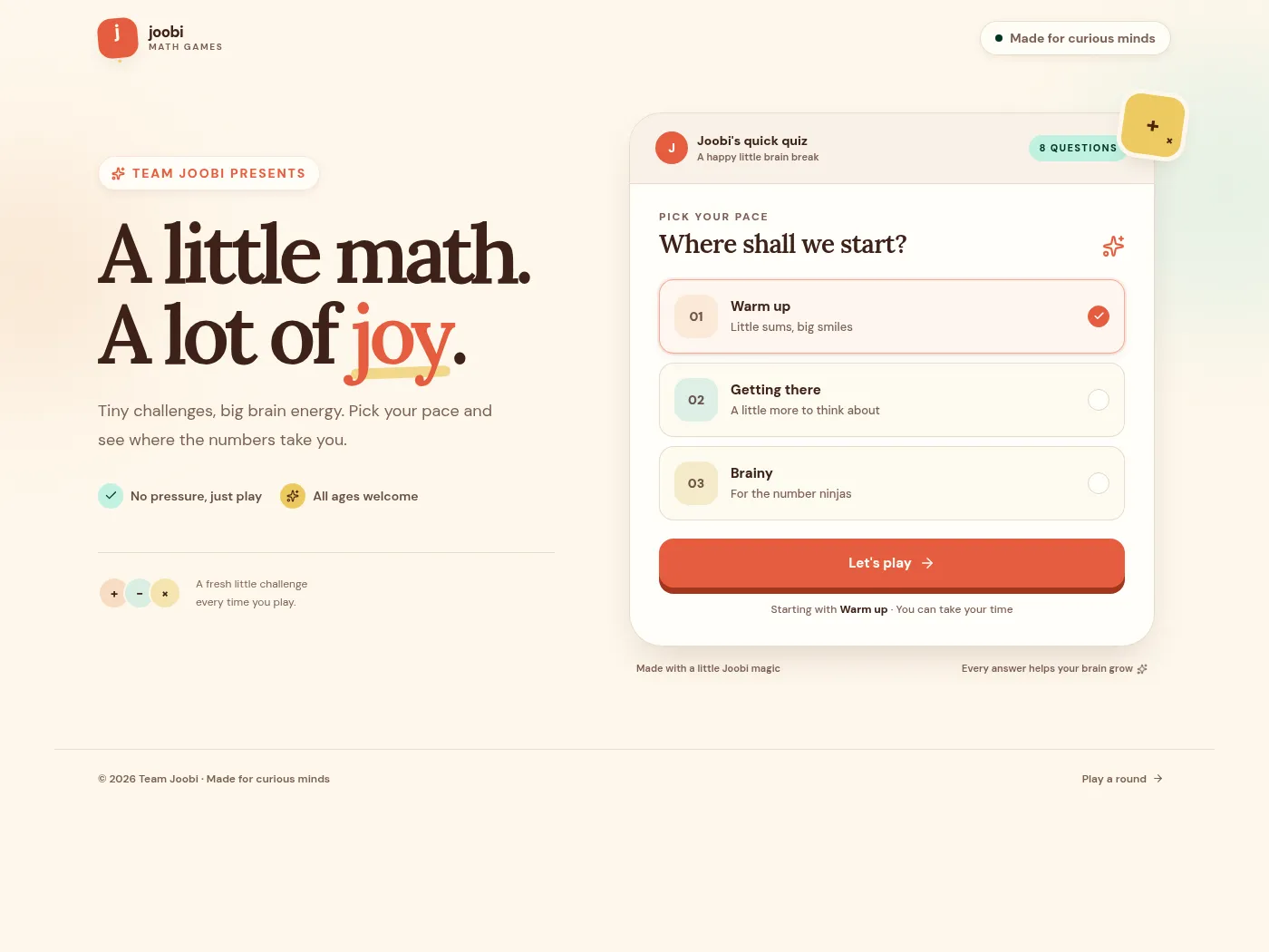 Joobi Math Games