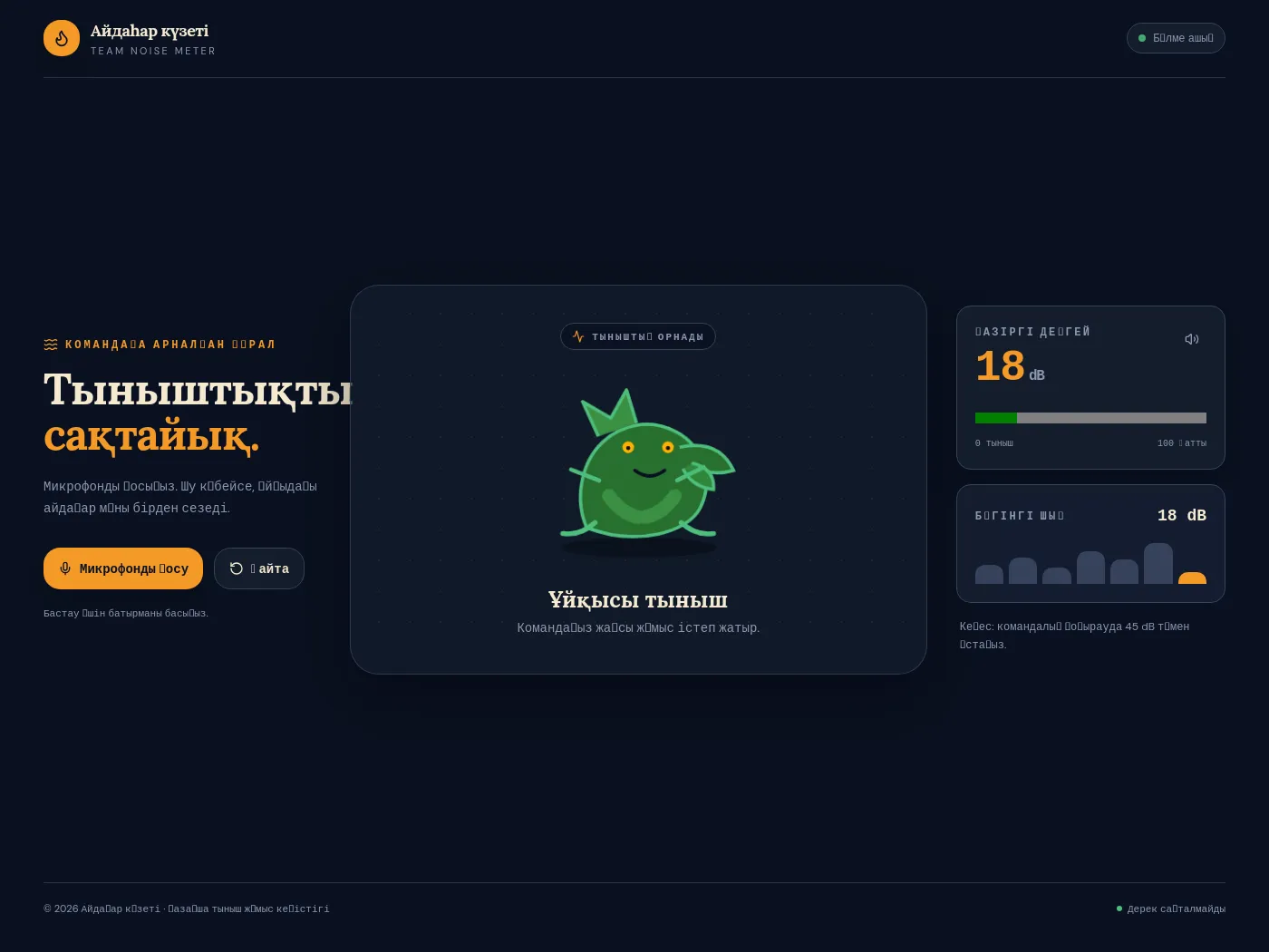 Kazakh Dragon Noise Meter