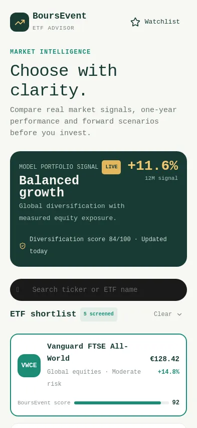 BoursEvent ETF Advisor