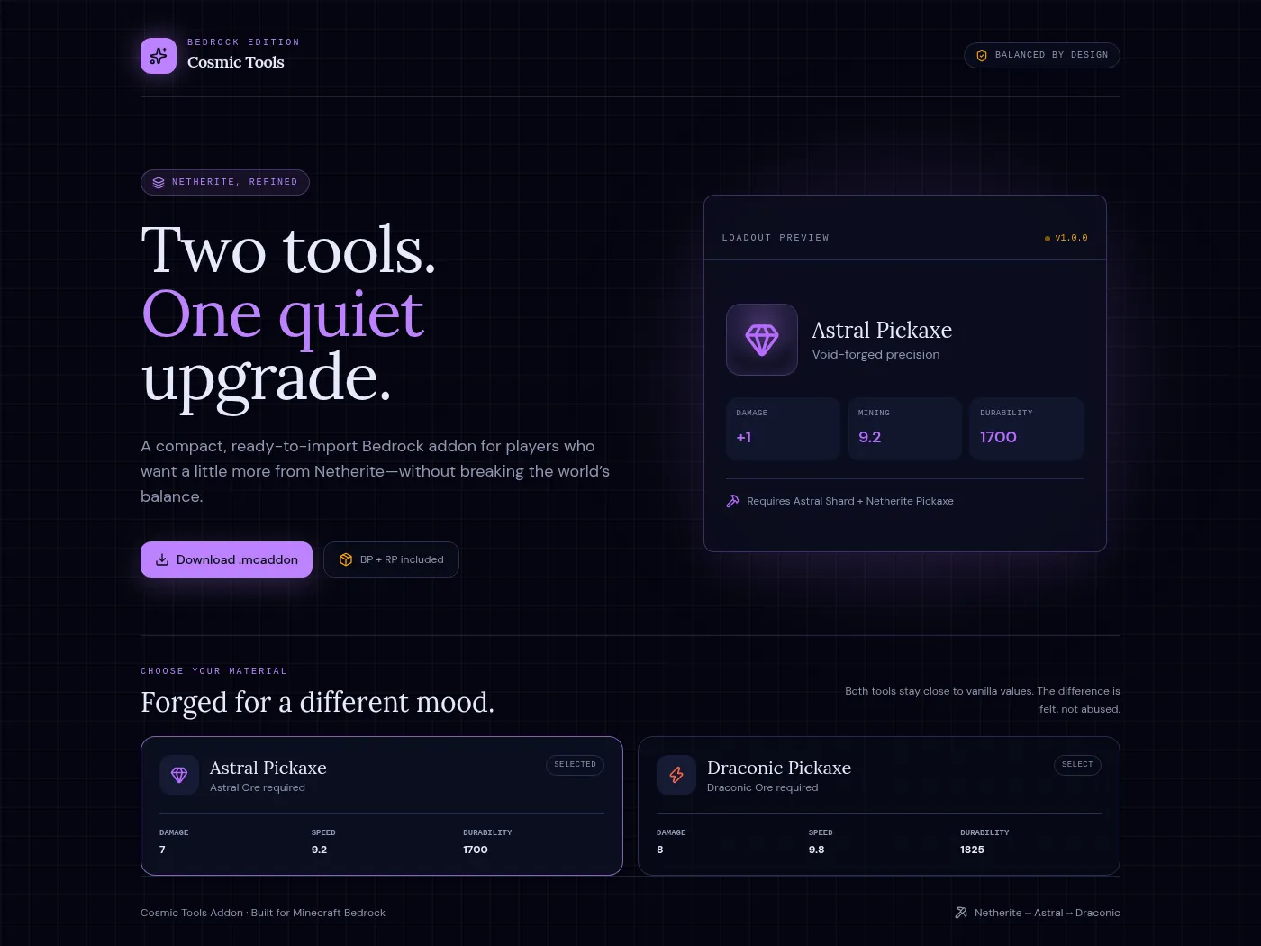 Cosmic Tools Addon